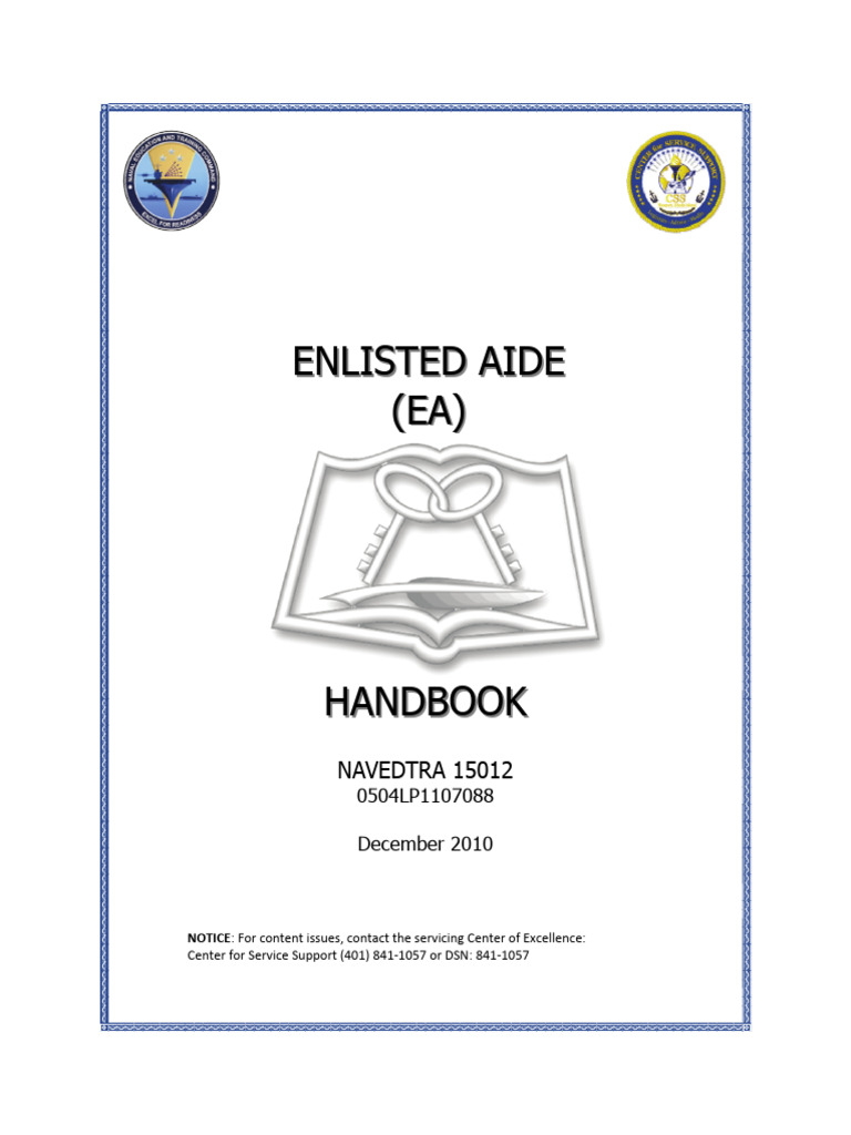 Enlisted Aide Handbook for Navy Personnel | PDF | United States Navy ...
