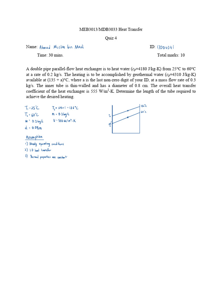 Quiz 4 GR A | PDF | Process Engineering | Non Equilibrium Thermodynamics