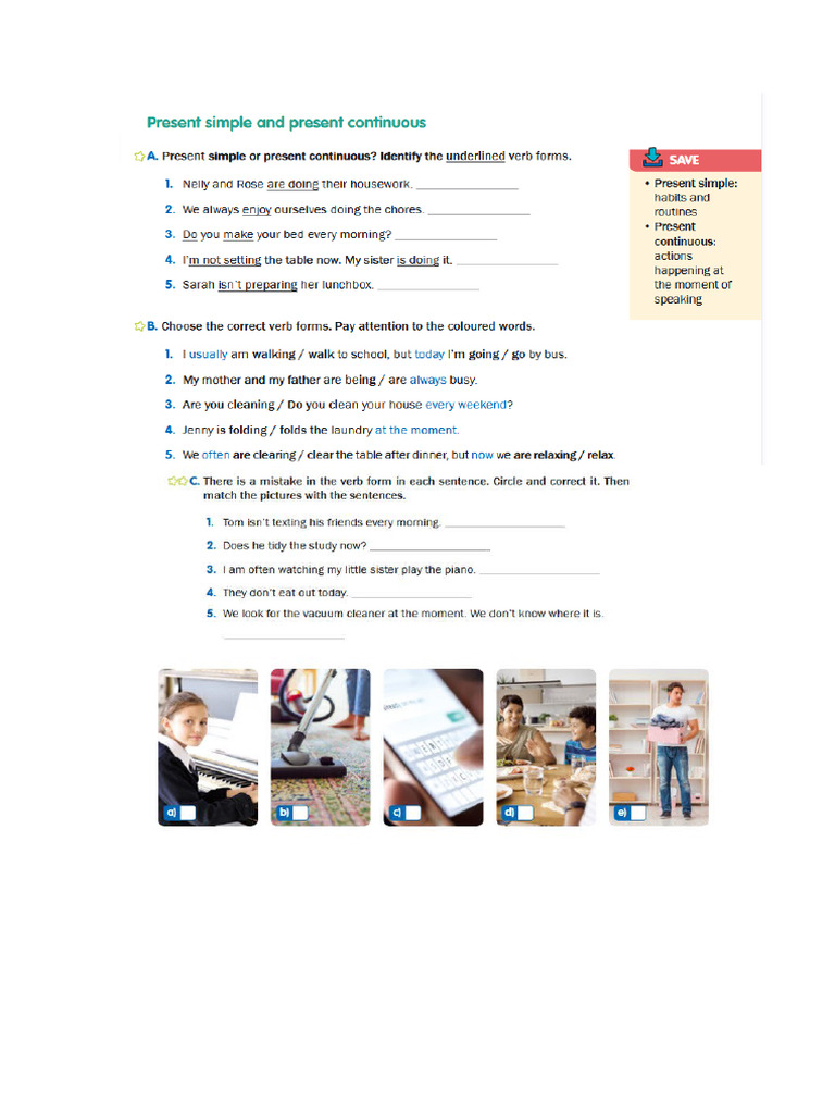 Present Simple X Present Continuous | PDF