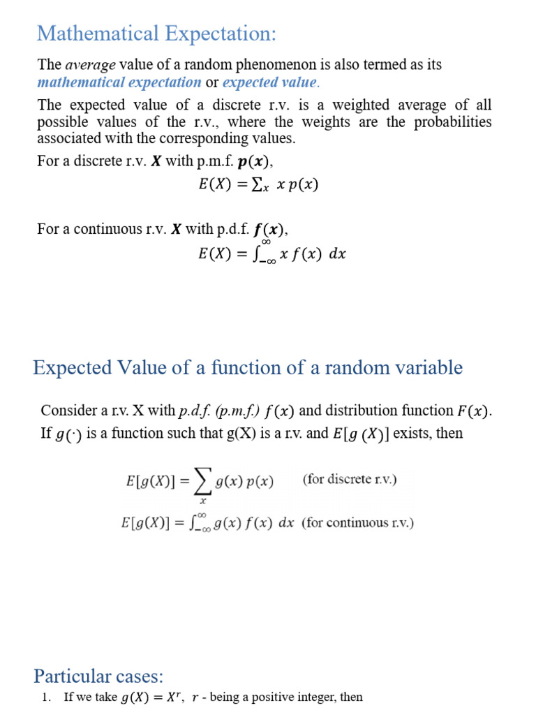 Mod2 4 | PDF | Expected Value | Probability Density Function