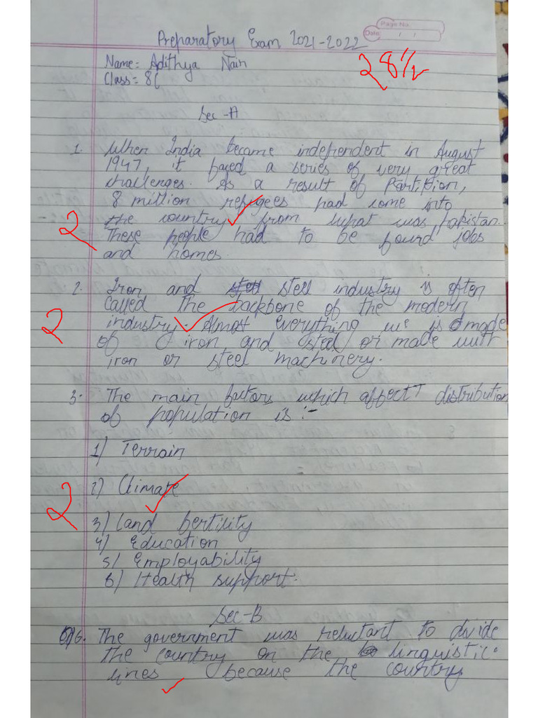 Social Science Preparation Class 8 | PDF
