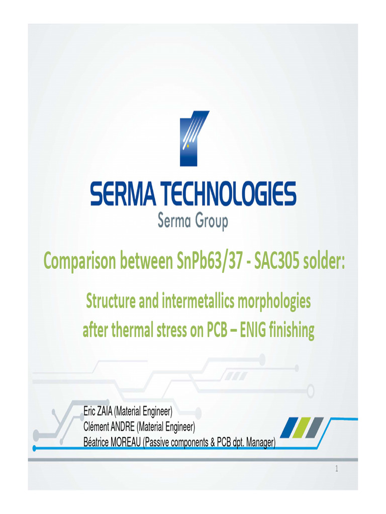 Comparison Between snpb6337 Sac305 Solder | PDF | Printed Circuit Board ...