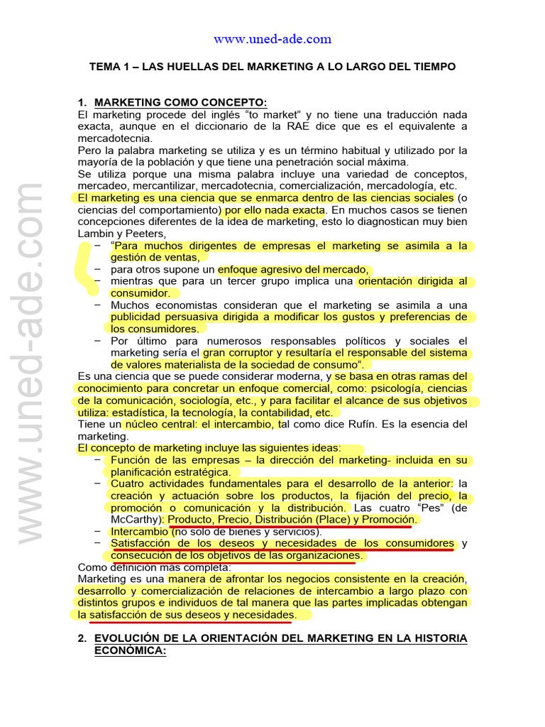 Tema Introducción Al Marketing | PDF | Marketing | Business