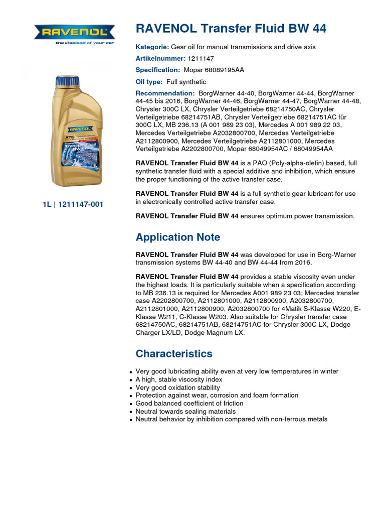 Tds 1211147 en | PDF | Lubricant | Viscosity