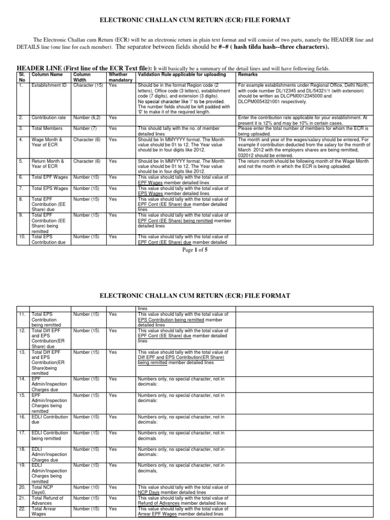 ECR ForEmployers FileStructure OLD | PDF