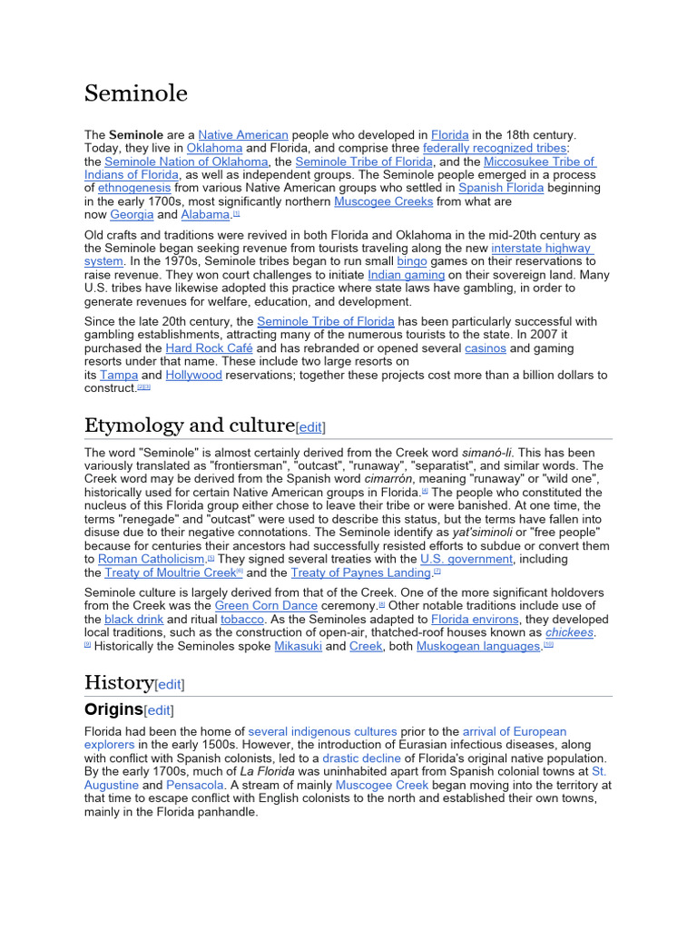 Seminole | PDF | Seminole | Muscogee