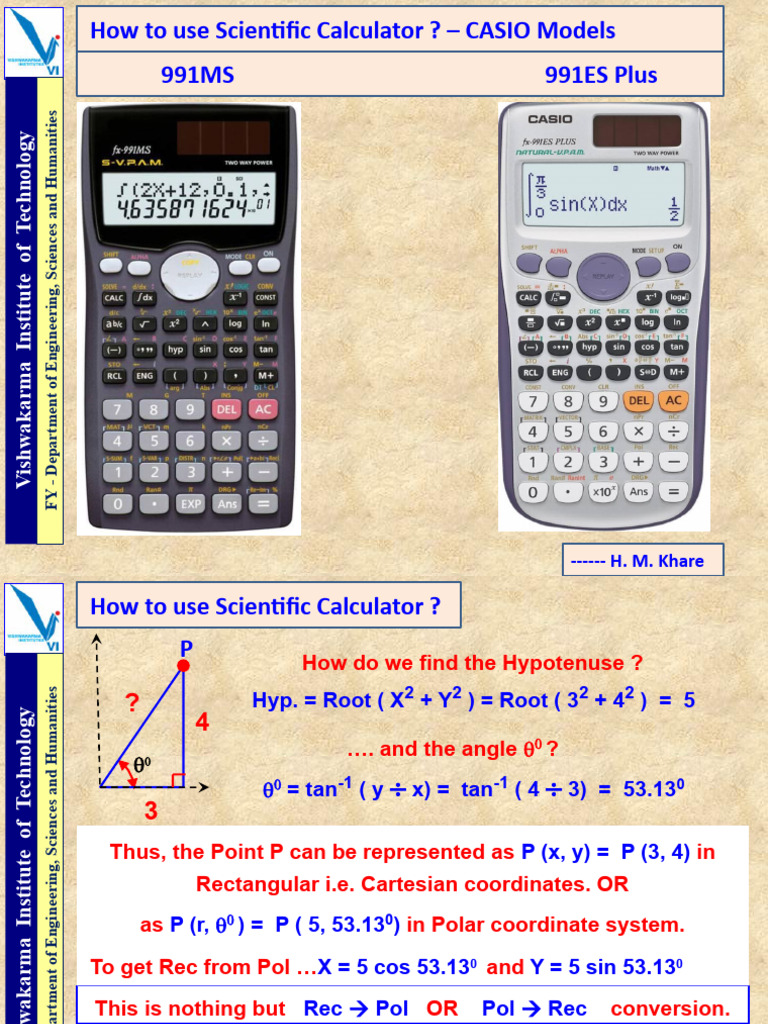 How To Use A Scientific Calculator For Polar To Rectangular Conversion | PDF | Elementary ...