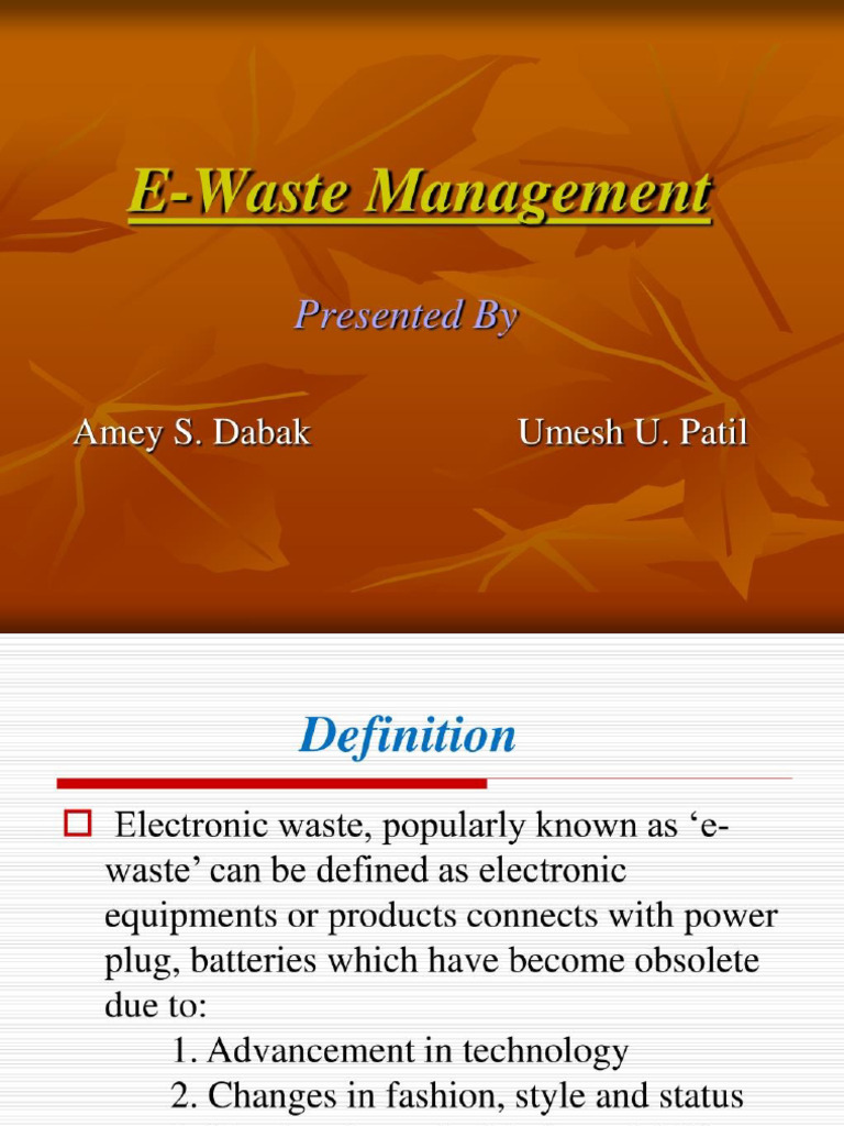 E Waste | PDF