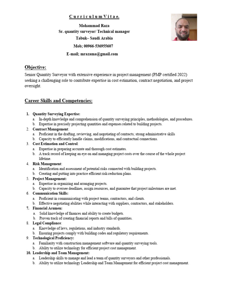 CV Mohammad Raza 2024m | PDF