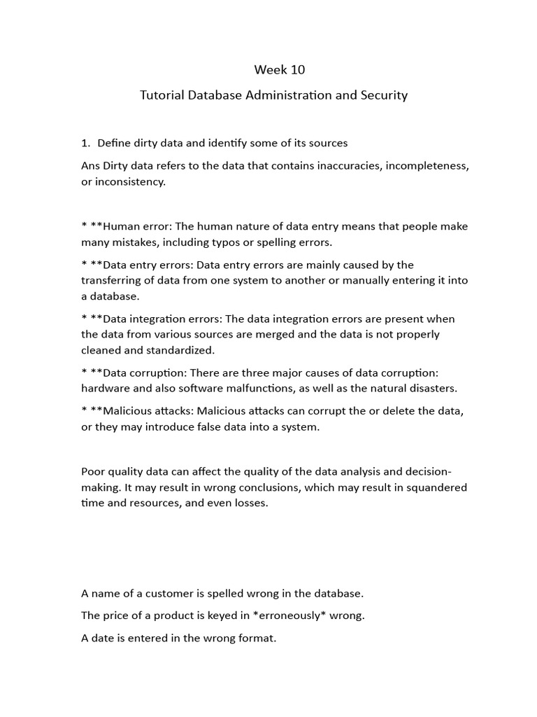 Ajaypal Singh S2030862 Week 10 Tutorial Database Management Pdf