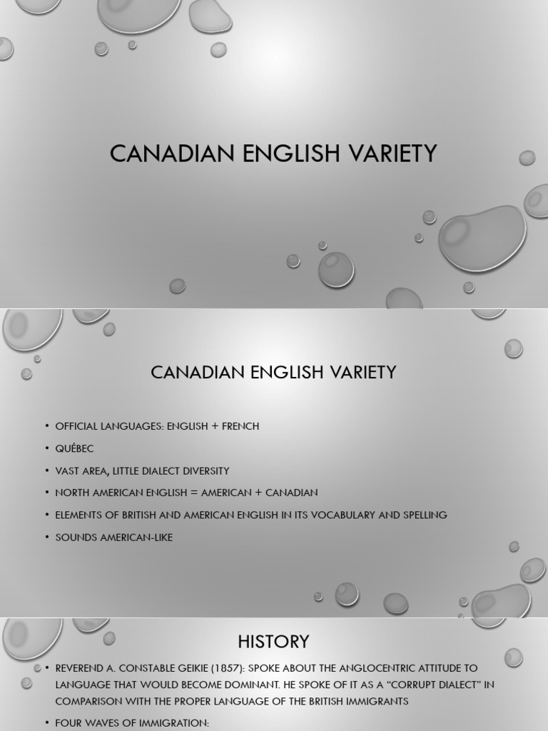 Canadian and American English | PDF | English Language | Linguistics