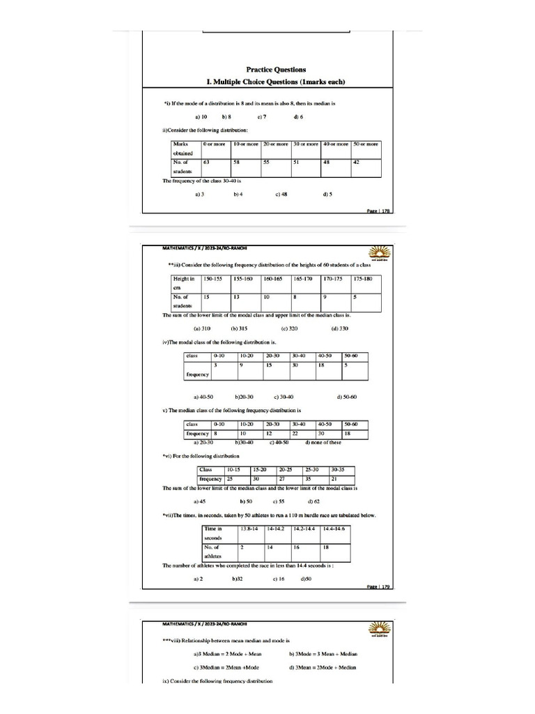 statistics worksheet | PDF
