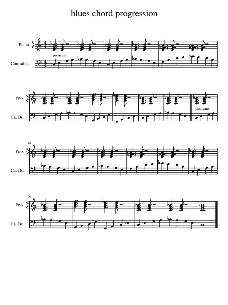 Blues Chord Progression | PDF | Musical Compositions | Elements Of Music