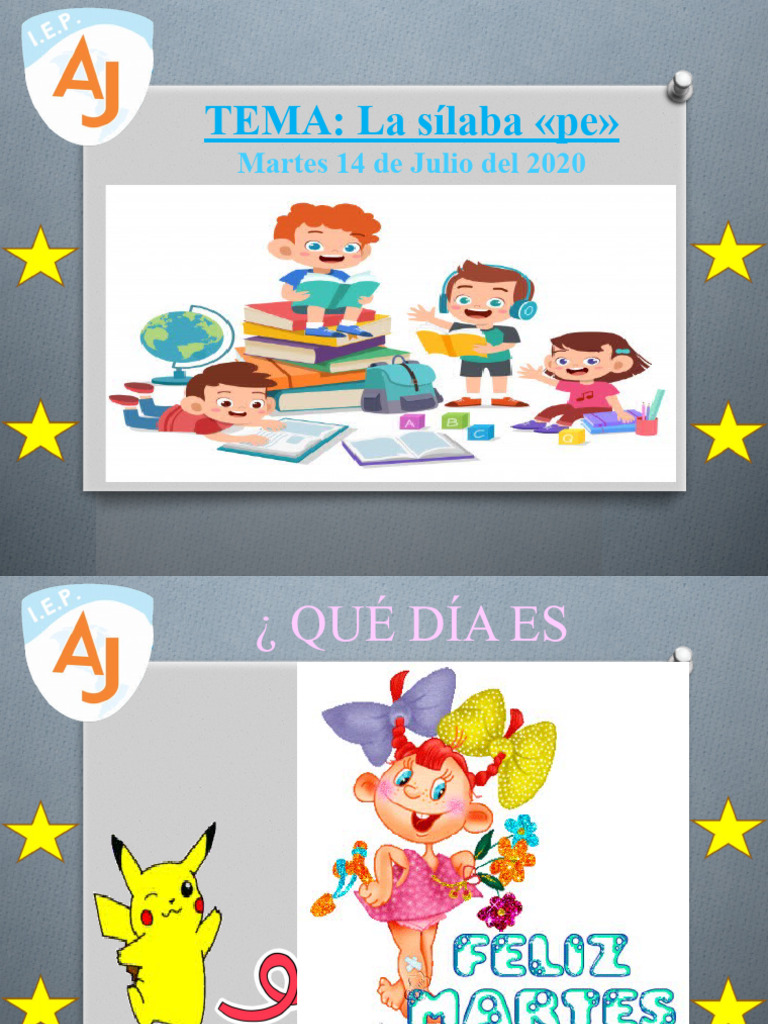 Actividades con la sílaba "pe" | PDF | Estudios de idiomas extranjeros