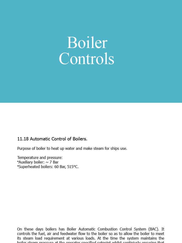 Boiler Automatic Control Systems Explained | PDF