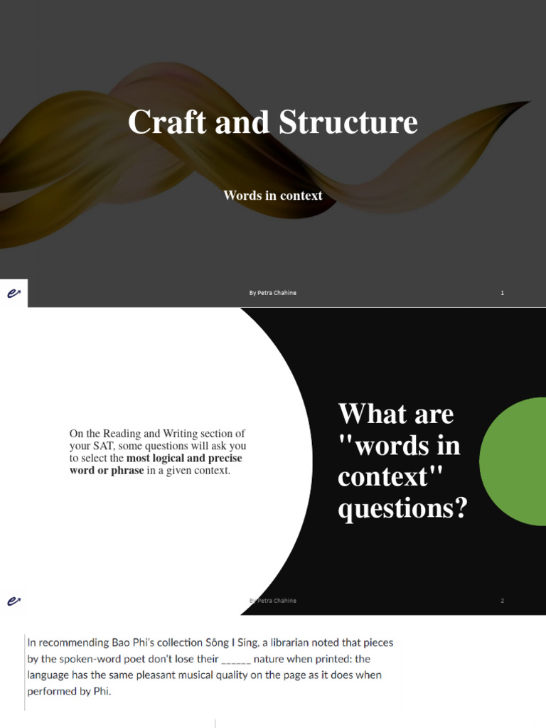 Mastering SAT Words in Context | PDF | Word | Question