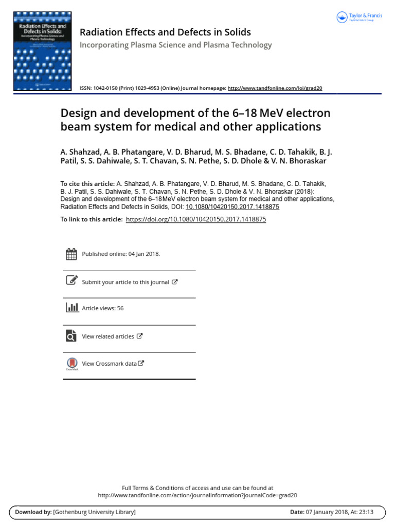 6-18 MeV Electron Beam System Design | PDF | Electron | Gamma Ray