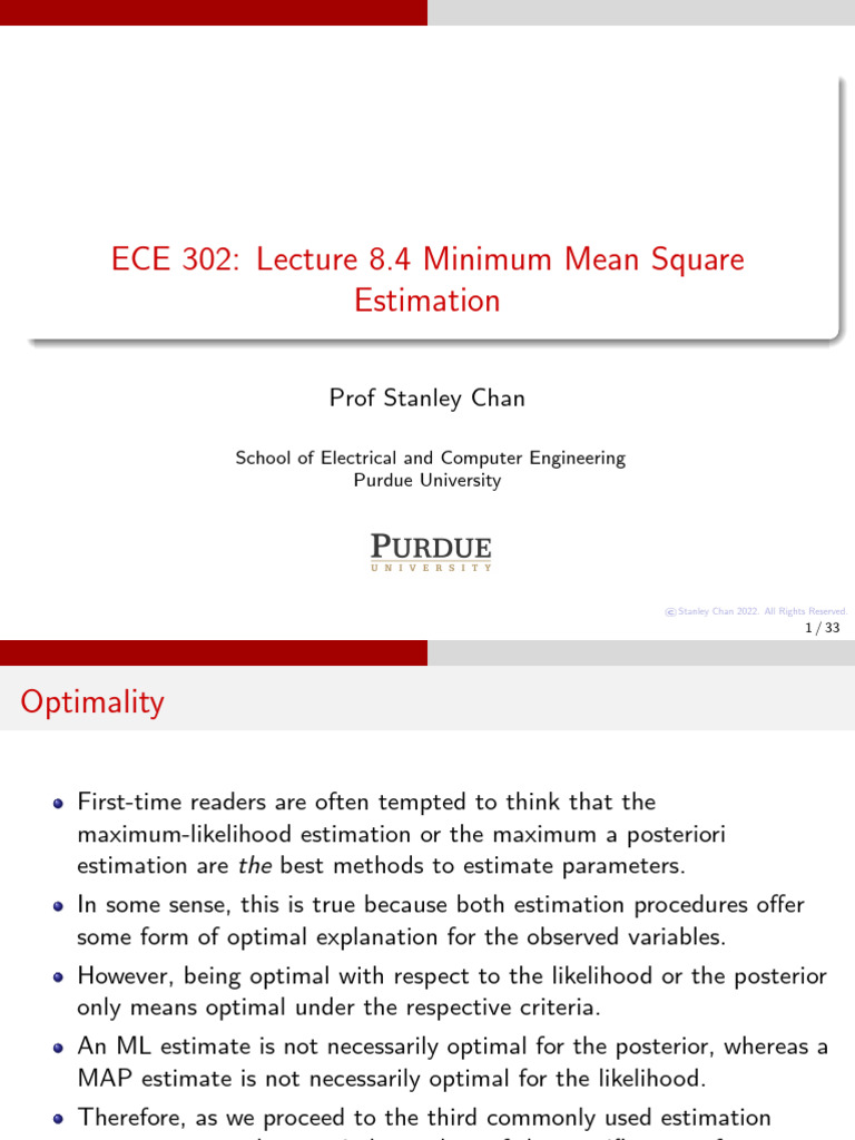 Slide 8 04 Minimum Mean Square Estimation Pdf Mean Squared Error Estimator 
