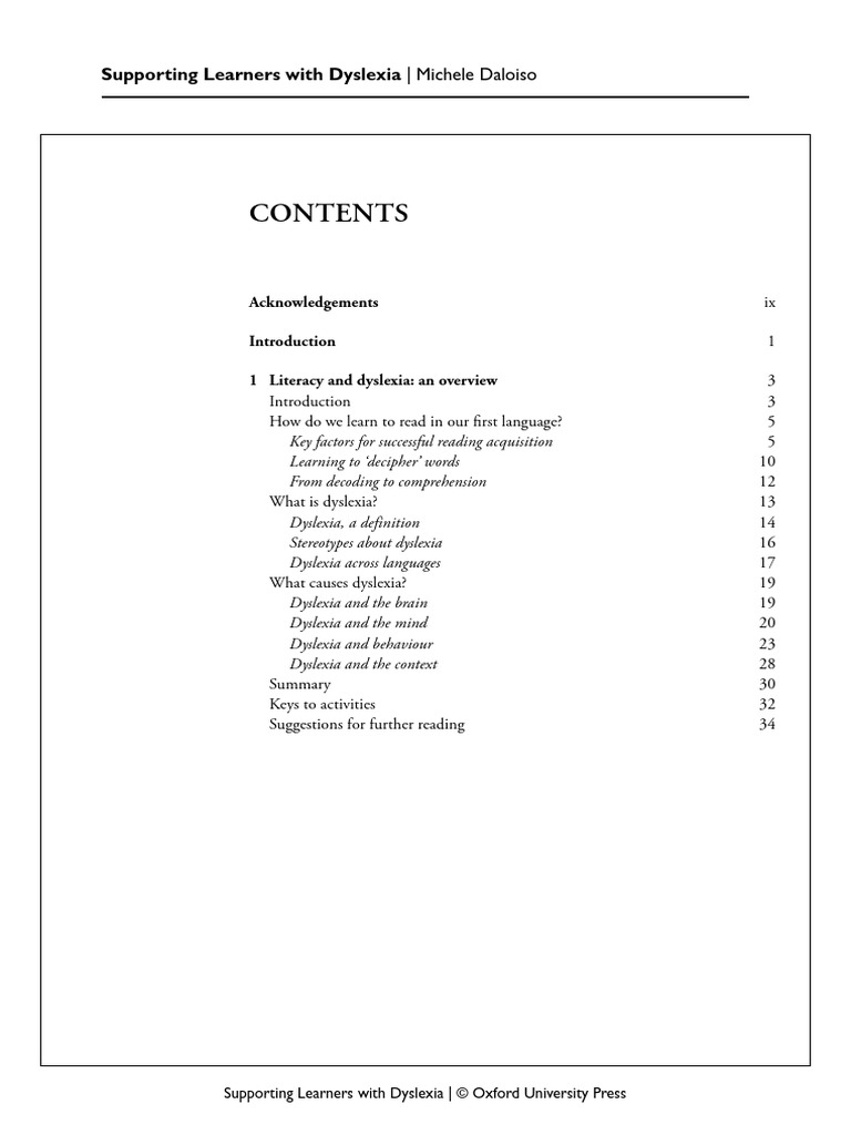 Supporting Learners With Dyslexia in The | PDF | English As A Second Or ...