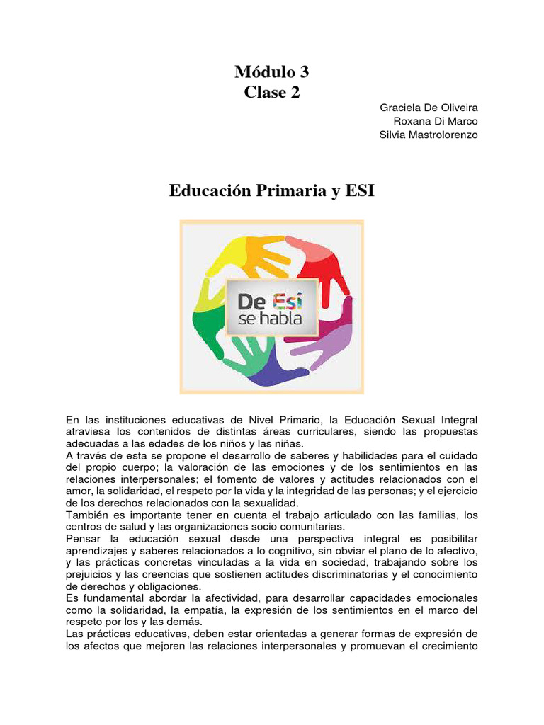 ESI Modulo03 Clase02 | PDF | La sexualidad humana | Las emociones