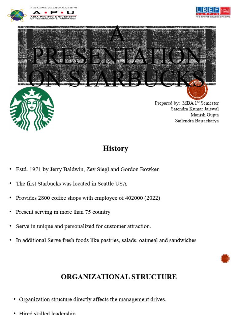 Starbucks: Leadership and Structure Overview | PDF | Leadership ...