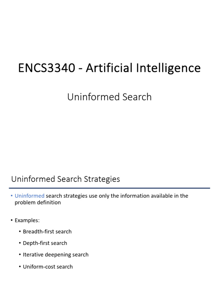 3 Uninformed Search | Download Free PDF | Combinatorics | Computational Problems