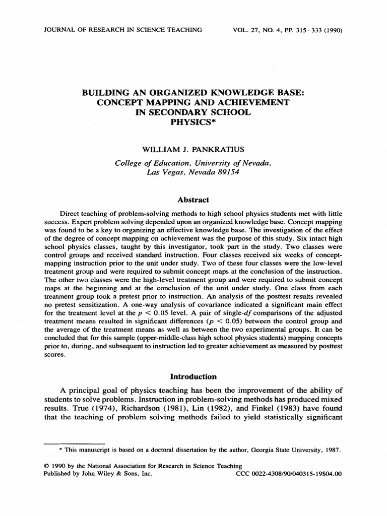 Pankratius1990 (Physics Research Paper) | PDF | Science Education ...