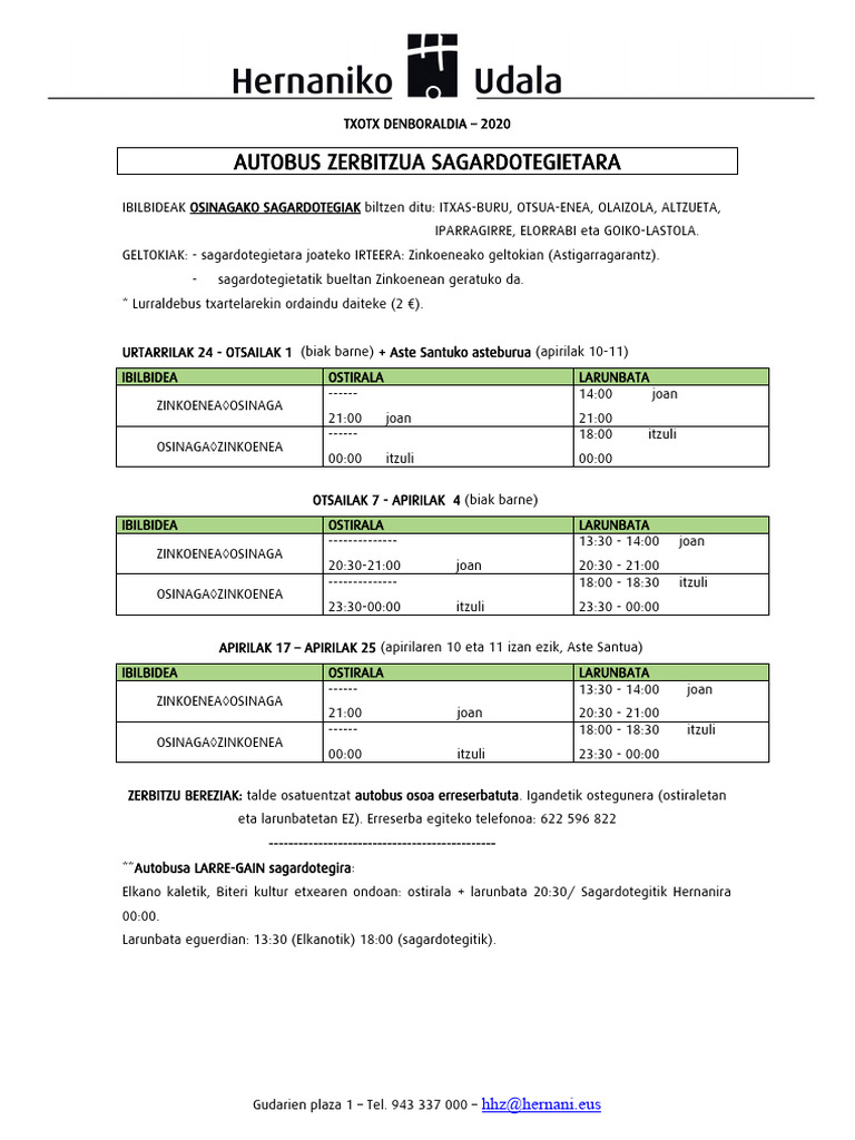 BUSA-Txotx 2020 - Elebietan | PDF