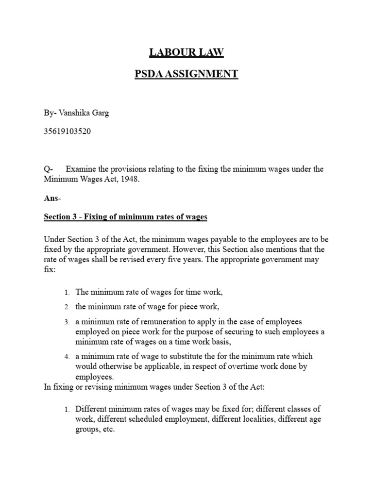 Psda Labour | PDF | Cost Of Living | Wage