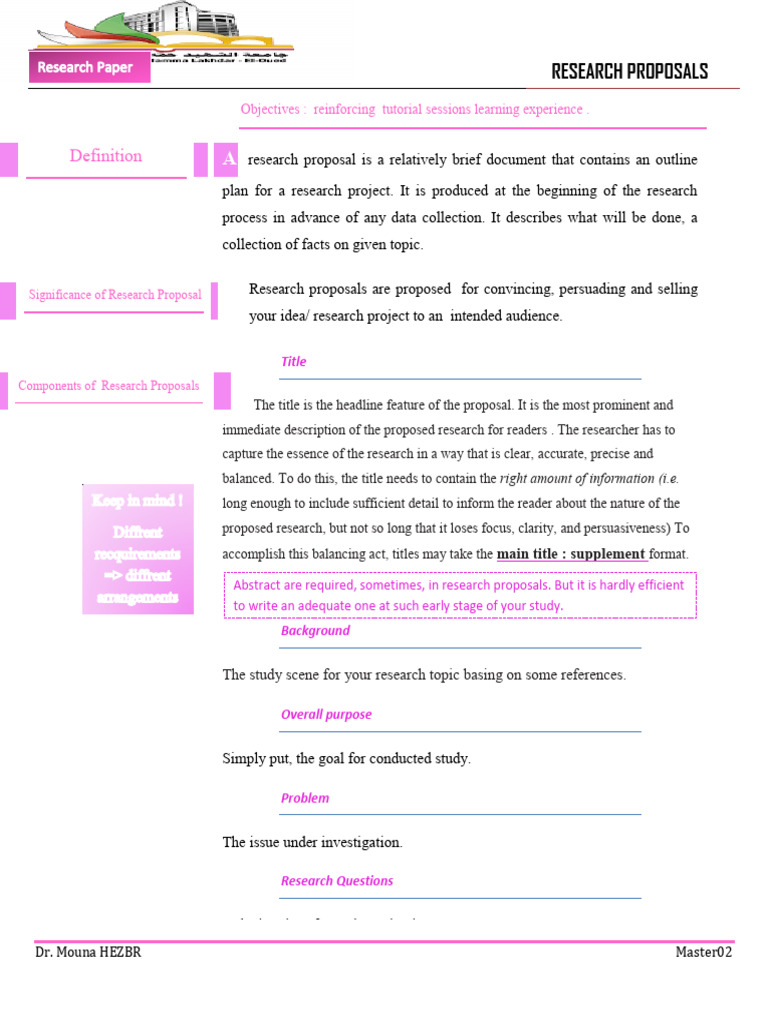 Research Proposals | PDF