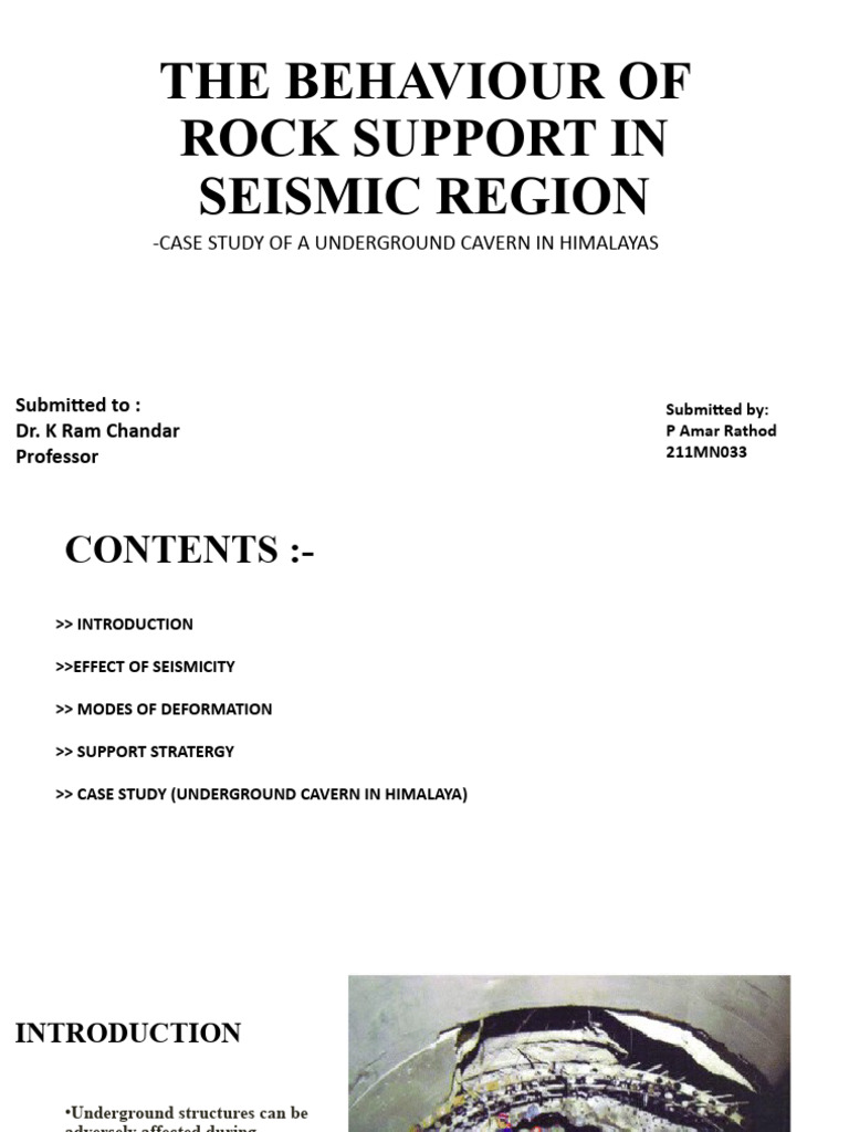 The Behaviour of Rock Support in Sesmic Region | PDF | Earthquakes | Tunnel