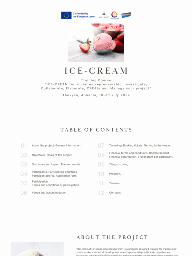 ICE-CREAM Training for Social Entrepreneurs | PDF | Entrepreneurship