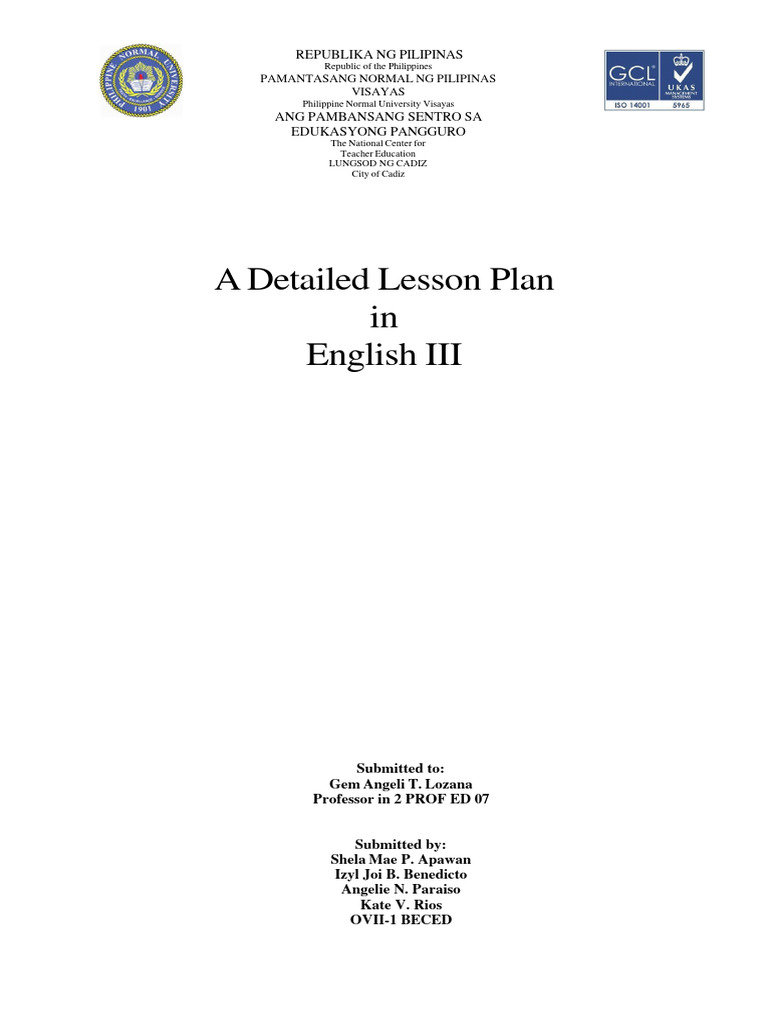 REVISED-lesson-plan-Grade-3-group-1-final jj | PDF | Pronoun | Subject ...
