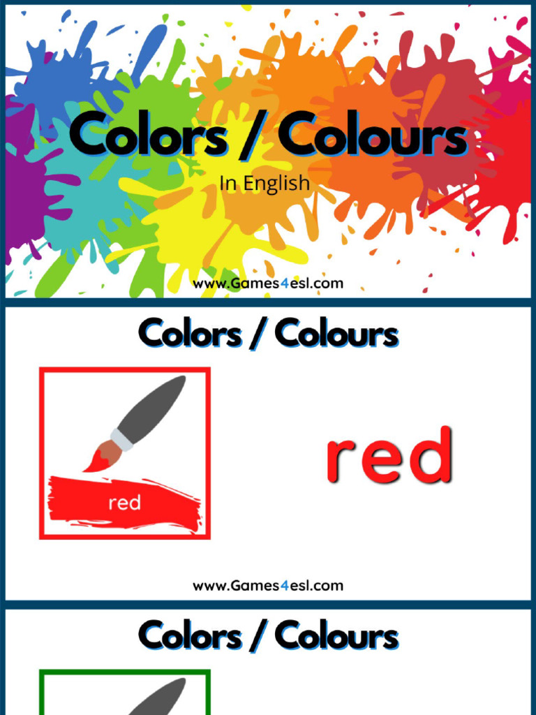 Colors in English 2 | PDF