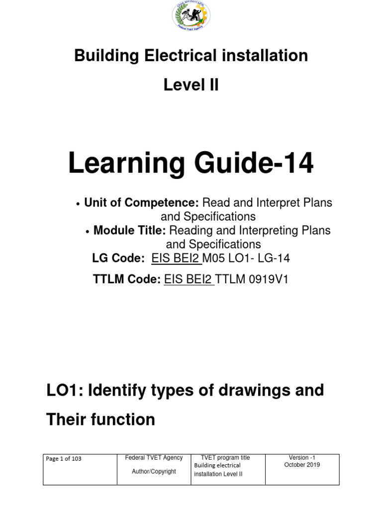 M 05 Read and Interpret Plans and Specifications | PDF | Technical ...