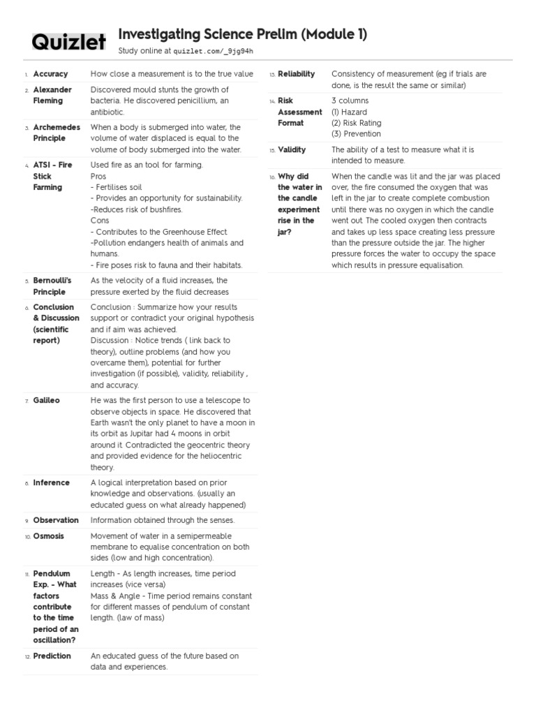 Summarised Notes On Module 1 Prelim Pdf Theory Mass