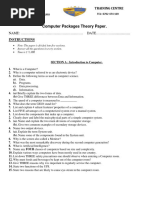 KCSE Computer Studies Paper 2 Practical | PDF | Technology & Engineering