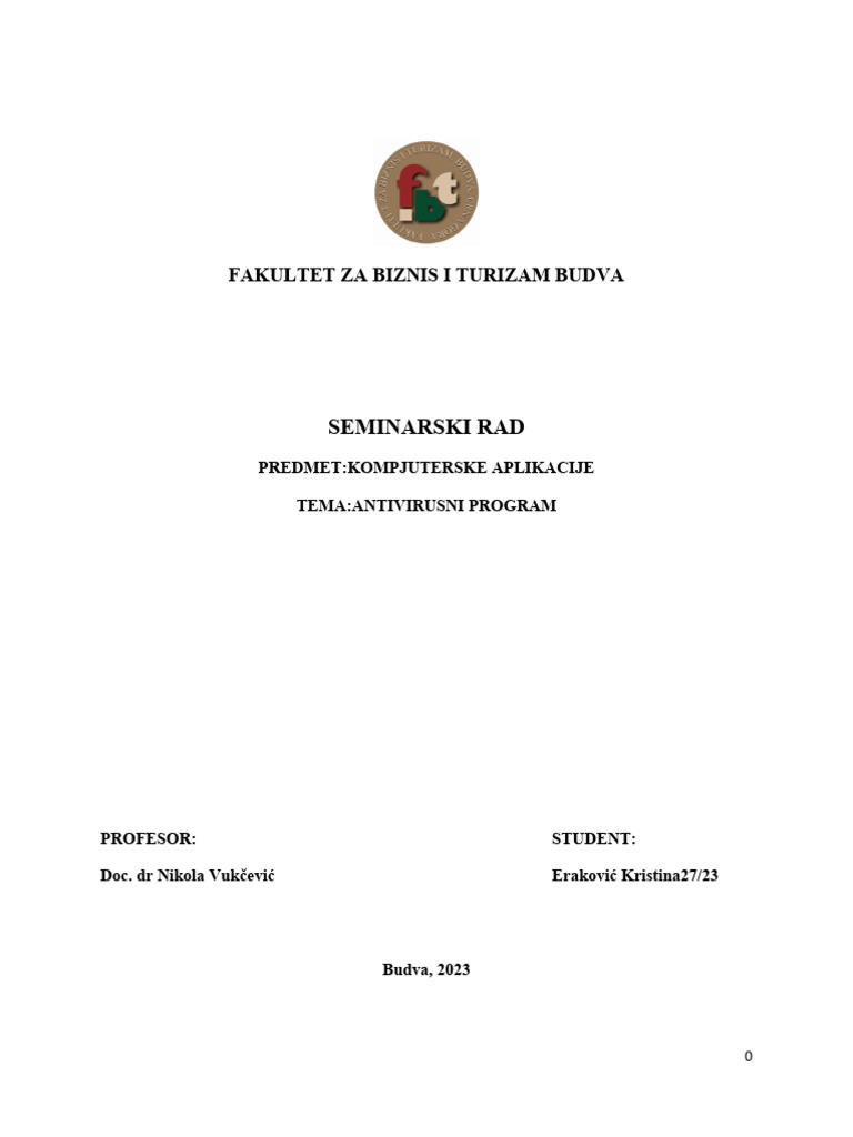 FBT Kristina Erakovic | PDF