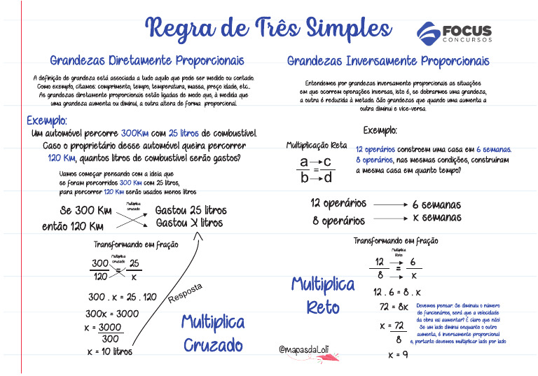 003.Mapa Mental Regra de Três Simples | PDF