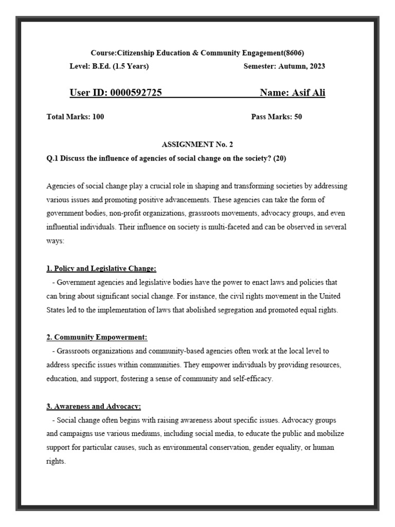 Assignment 8606 | PDF | Motivation | Motivational