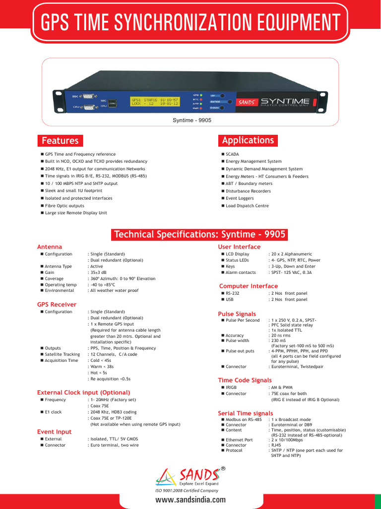 Syntime | PDF | Global Positioning System | Relay