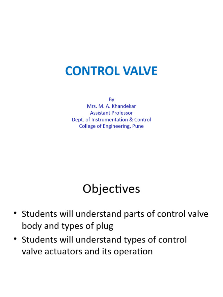 Control Valve 1 | PDF | Valve | Actuator