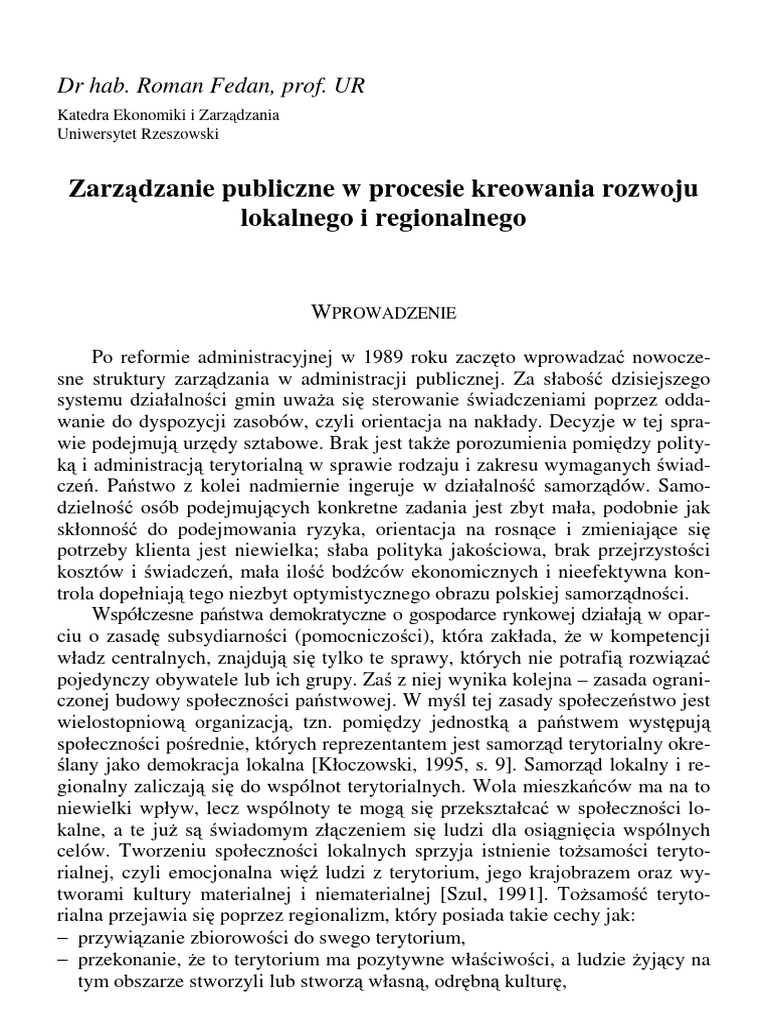 16 Fedan-Zarządzanie Publiczne | PDF