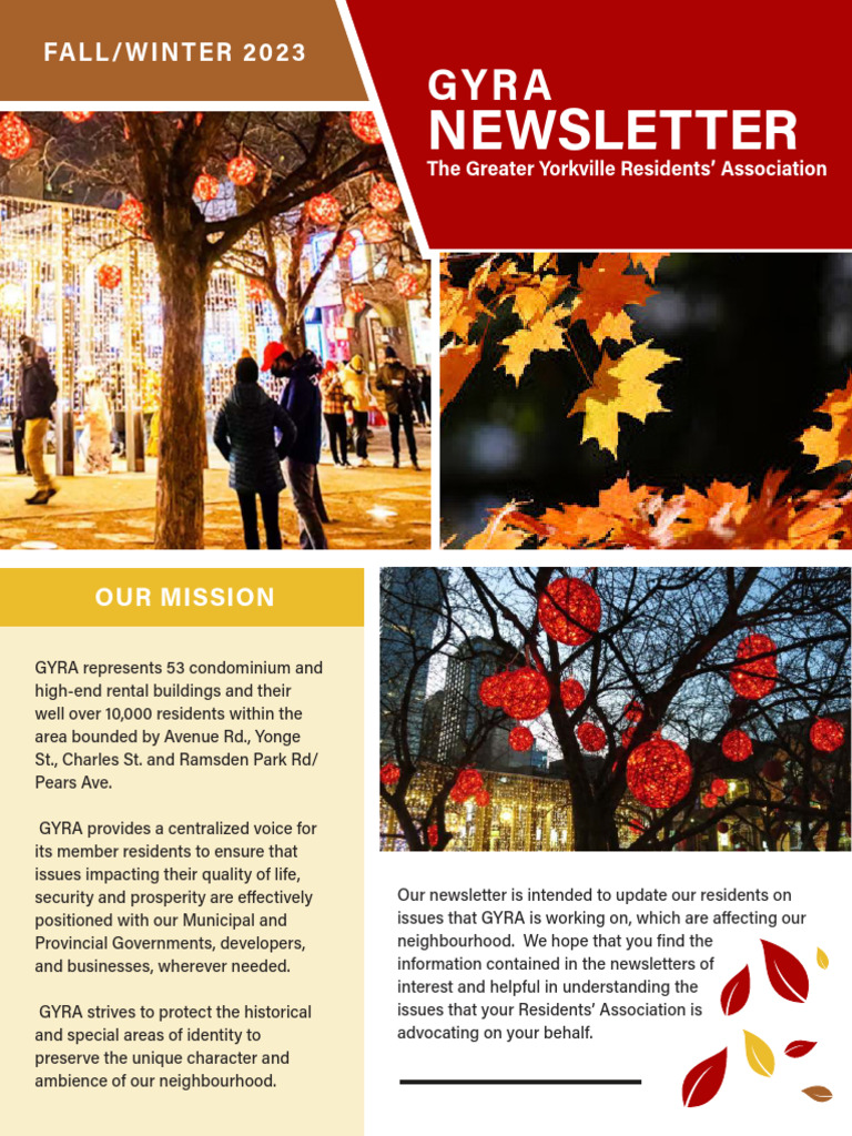 Gy Ra Newsletter Fall Winter 20231 | PDF | Traffic | Noise