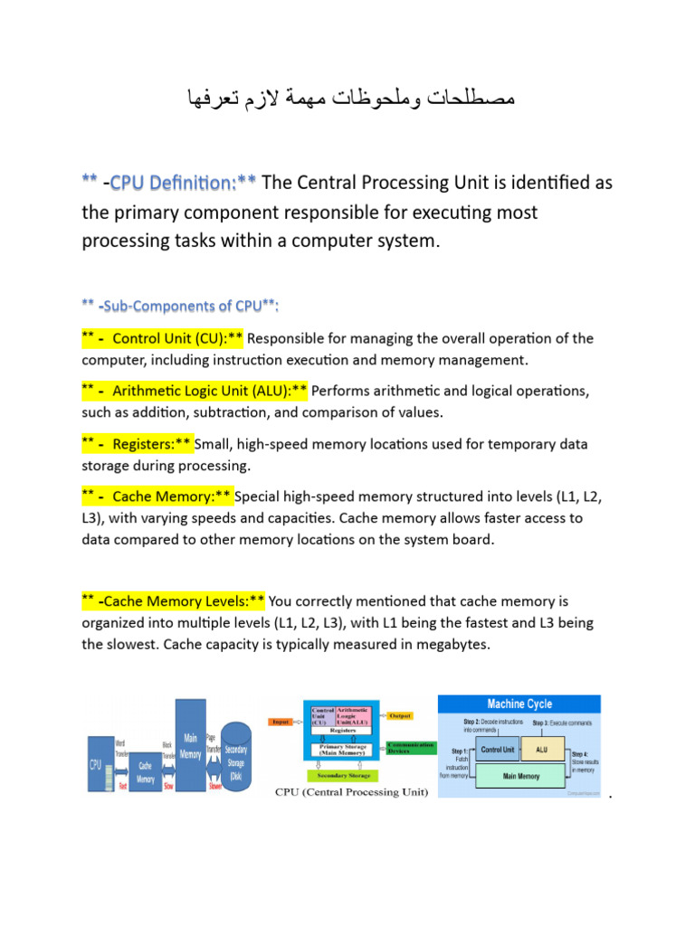 مصطلحات وملحوظات مهمة لازم تعرفها | PDF | Computer Data Storage | Hard Disk Drive