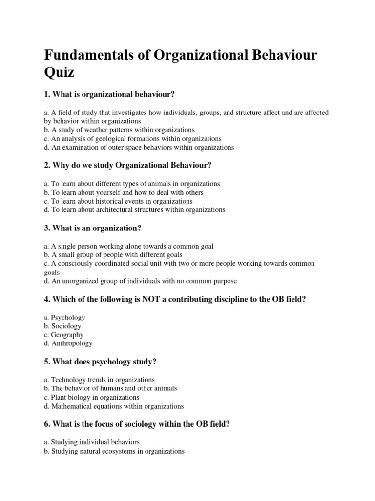 ch1 and CH 2 Ob | PDF | Psychology | Affect (Psychology)