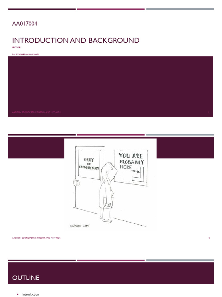 Lecture 1 - Introduction and Background | PDF | Econometrics | Time Series Lecture 1 - Introduction and Background | PDF | Econometrics | Time Series