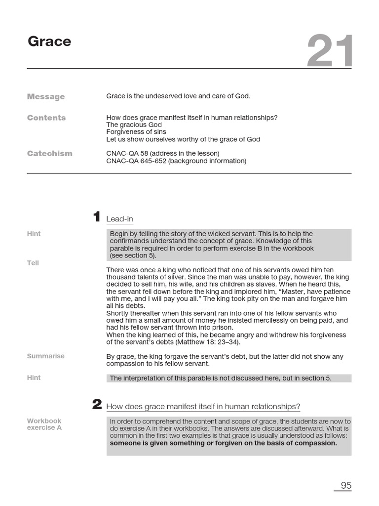 Understanding Divine Grace in Relationships | PDF | Grace In ...