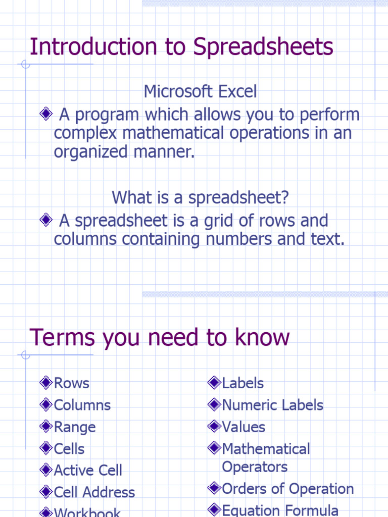 Intro To Spreadsheets | Download Free PDF | Spreadsheet | Microsoft Excel
