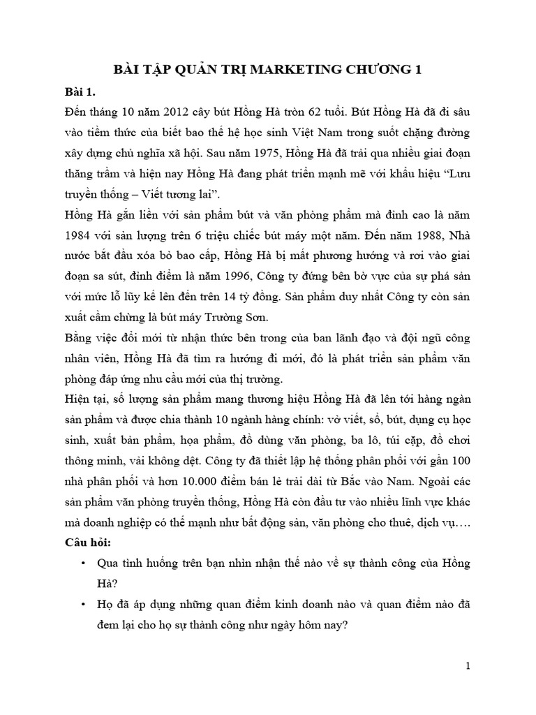 BTTH Chương 1. QTM | PDF